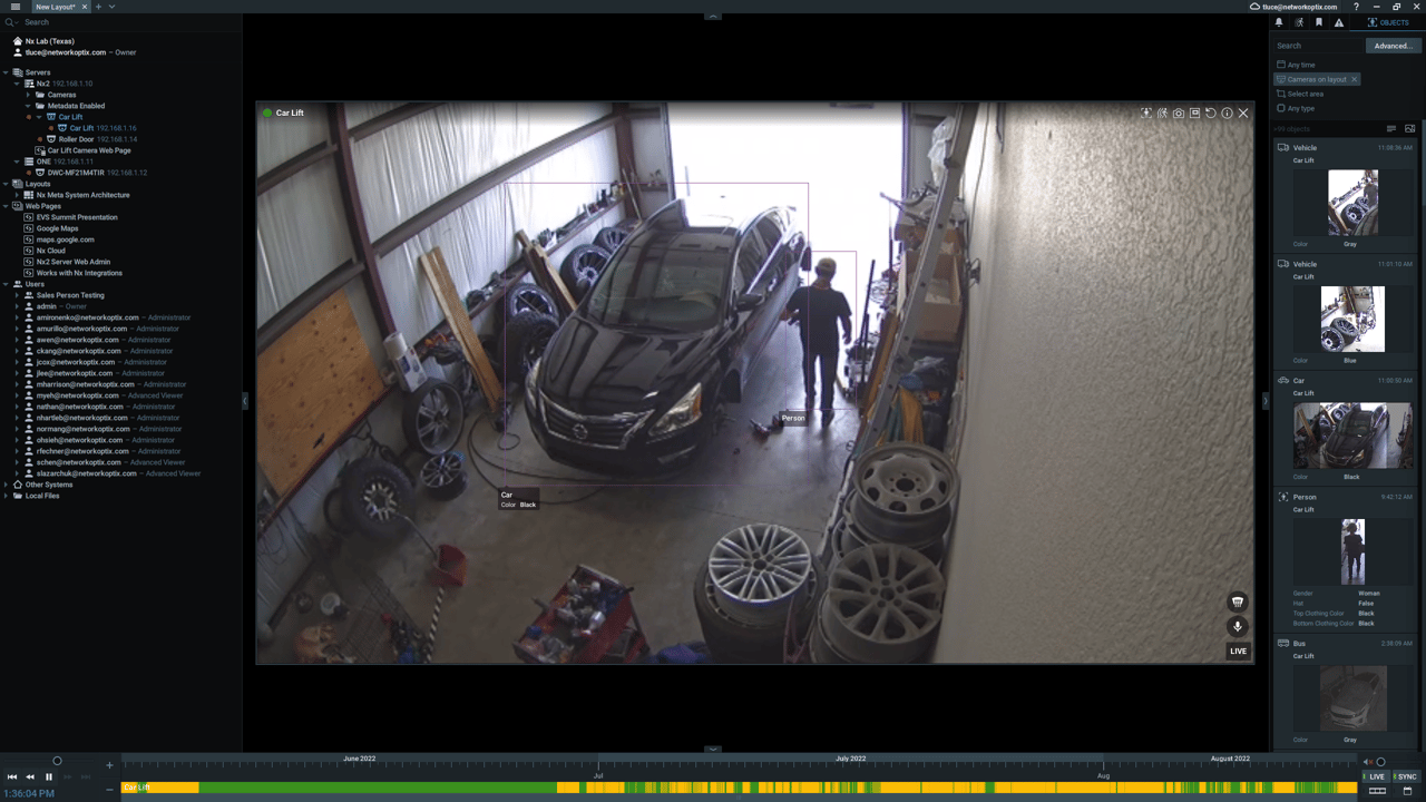 Advanced Object Search for Video Analytics in Nx v5